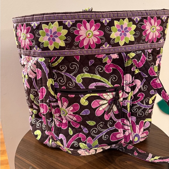 Vera Bradley | Bags | Floral Quilted Tote Bag Purple And Pink Vera ...